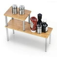 Cook N Home 2-Tier Bamboo Kitchen Organizer, Stackable Rectangle ...