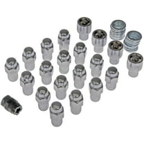Dorman Anti-Theft Lug Nut Wheel Lock Set, Chrome, Pack of 20 for ...