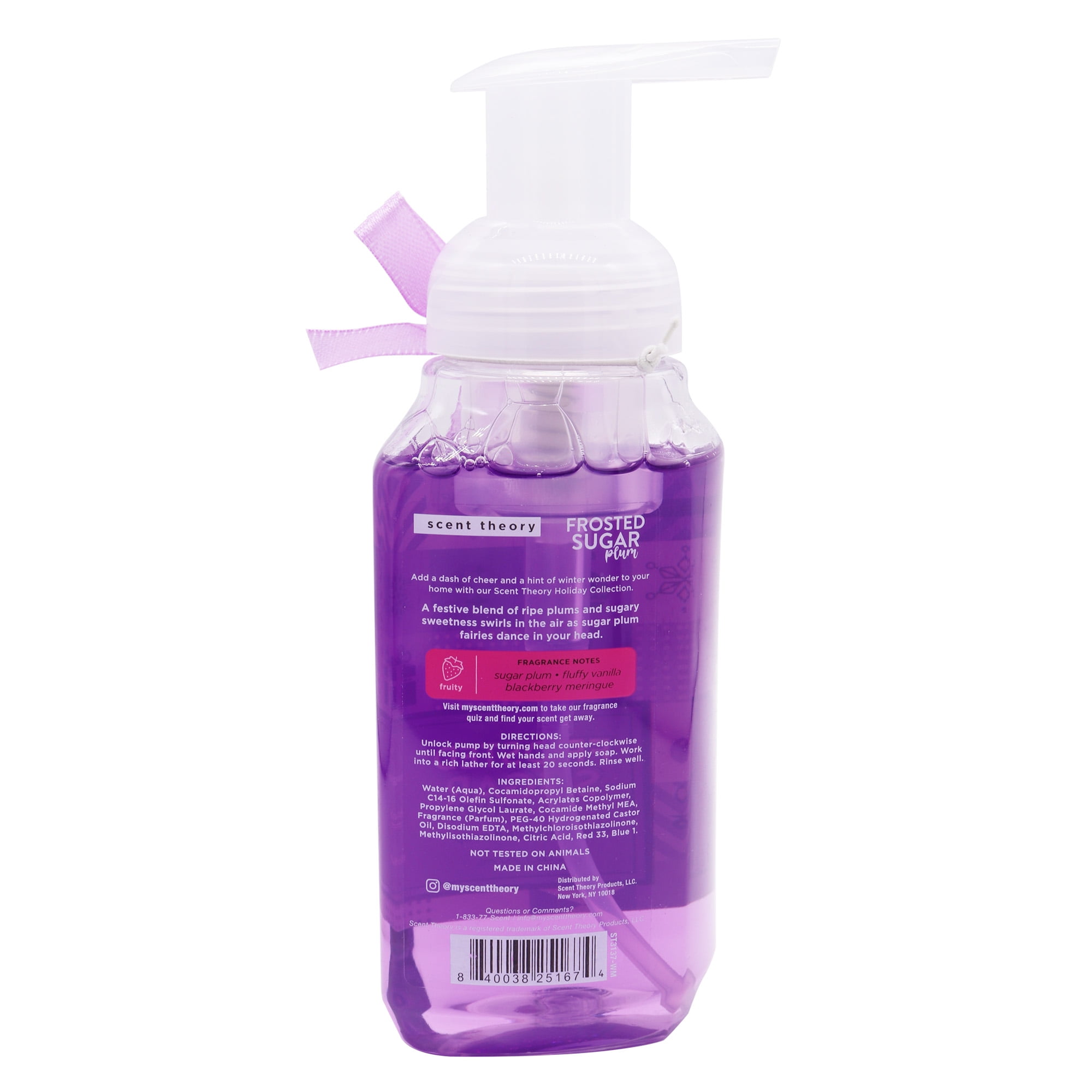 Scent Theory Holiday Foaming Hand Soap Frosted Sugar Plum 8 Fl Oz