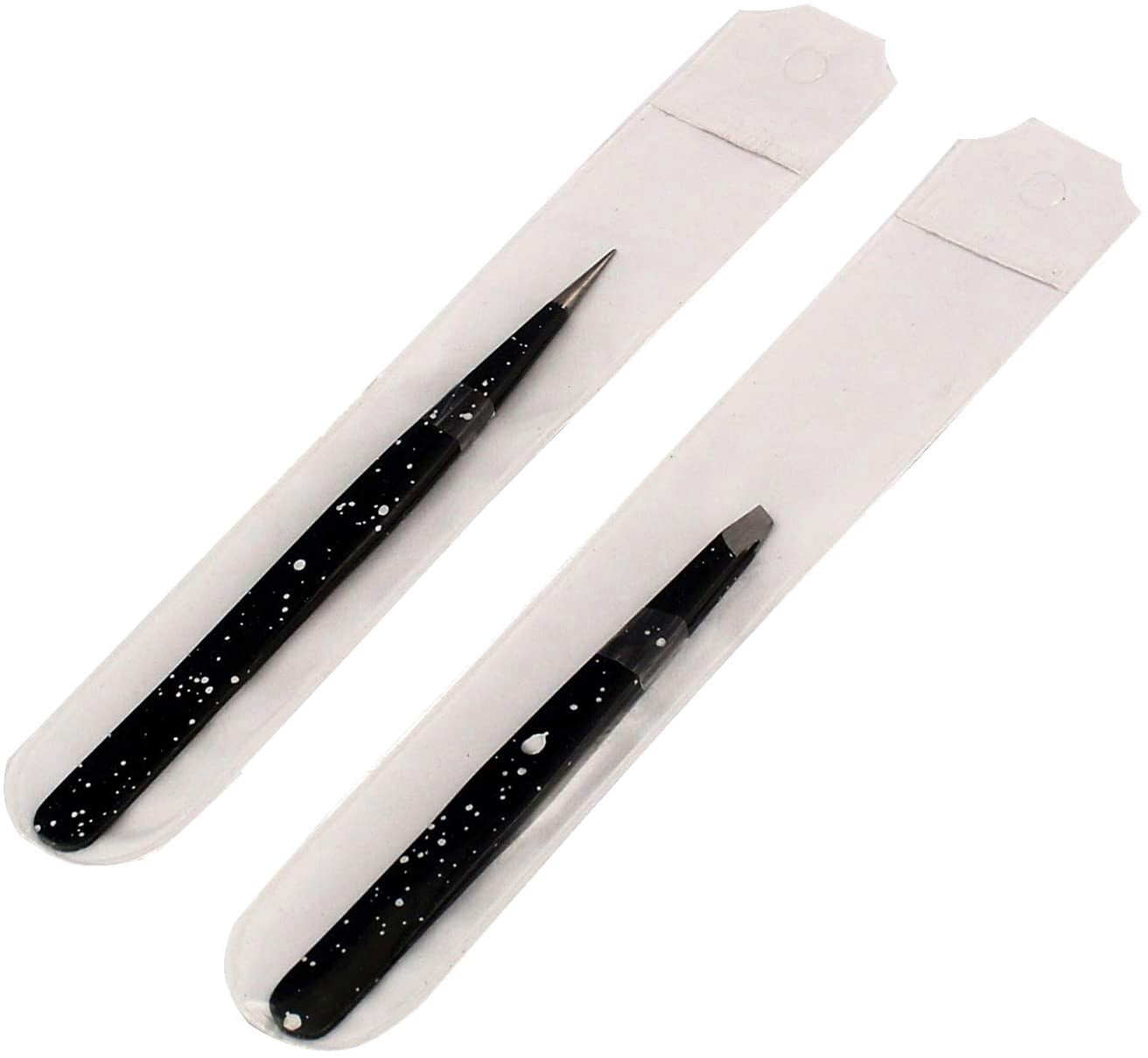 Ddp Slant & Pointed Tweezers Set With Pouch, 2-pack, Stainless Steel ...