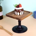 Wooden Cake Stand 15cm Rustic Dessert Display Stand Afternoon Tea ...