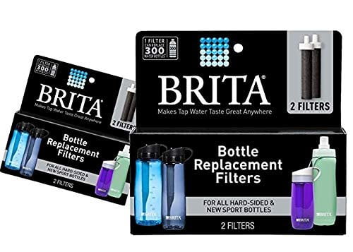 Brita Water Filter Bottle Replacement Filters, 4 Count 2 Packs of 2 ...