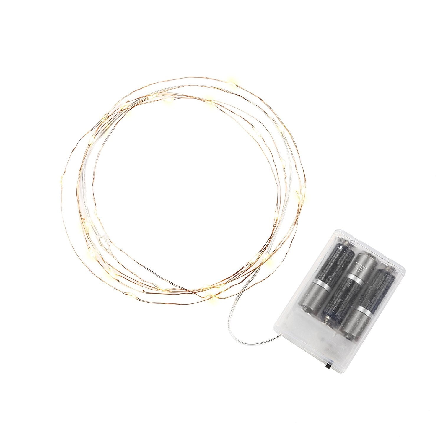 Bulbrite LED/STAR/COP/S/27K Indoor LED Starry String Lights, 10' Silver ...