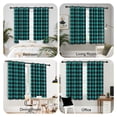 Blue and Black Checkered Pattern Blackout Curtains,Triple Weaved Fabric ...