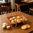 1-Tier Rattan Serving Basket Square, 24X19X26Cm Wicker Snack Display ...