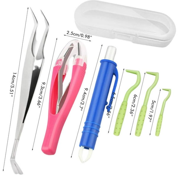 6PCS Tick Tweezers Professional Tick Hook Set Tick Remover Tongs for ...
