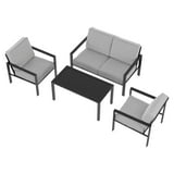 Mainstays Cobble Hill 4-Piece Patio Coversation Set, Versatile outdoor ...