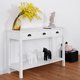 Costway 47" Console Table Hall Table Side Desk Accent Table Drawers ...