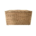 eHemco Large Woven Water Hyacinth Storage Trunk, Heavy-duty, Metal ...