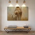 Affixzi Canvas Art Jesus Carrying a Lamb, Good Shepherd Wall Decor ...