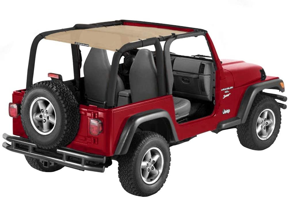 Shadeidea Jeep Wrangler Sun Shade TJ 1997-2006 Sunshade Top Front+Rear ...