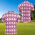 Aplkyhs Pink Ball Argyle Matching Couple Sport Shirts Quarter Zip ...