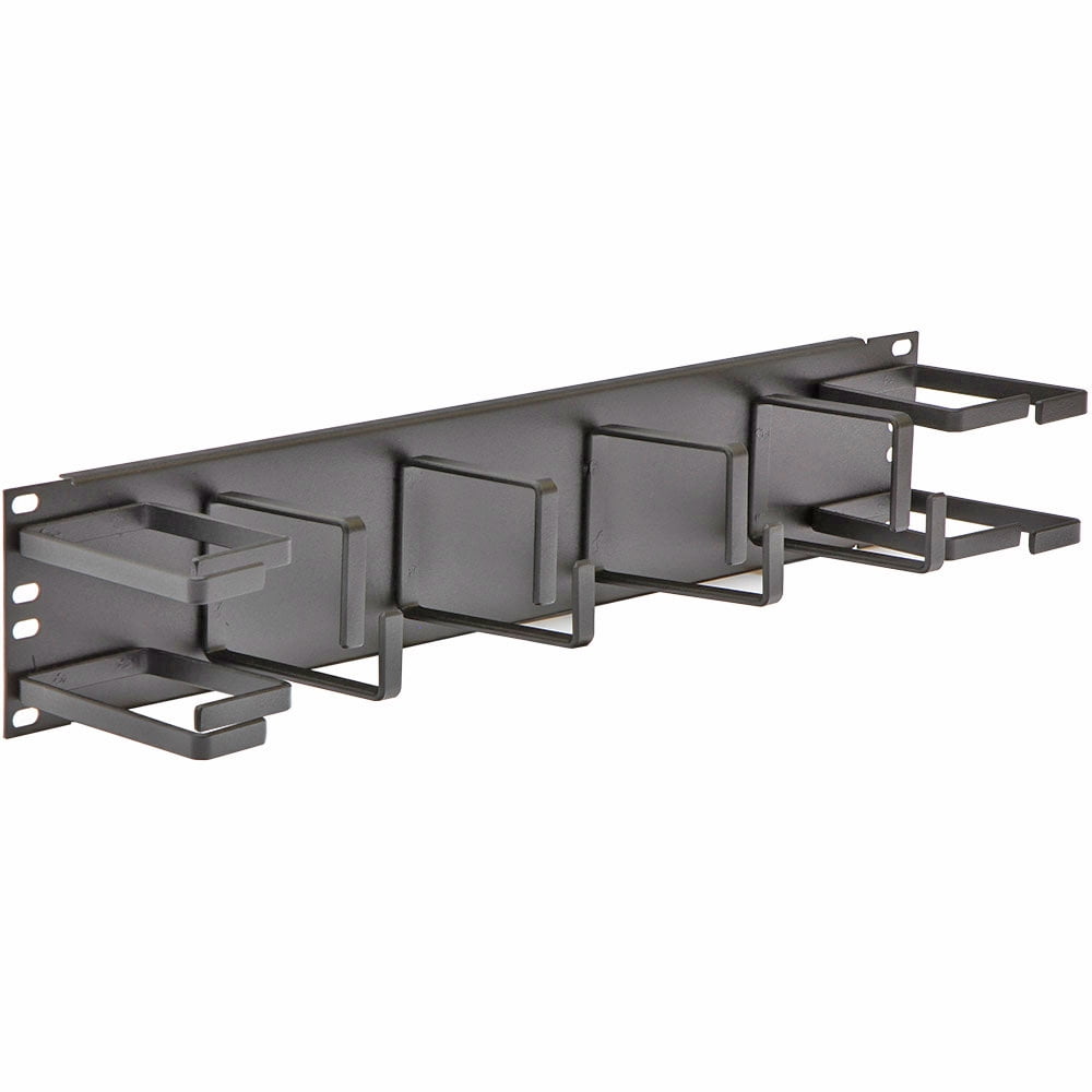 2U Cable Management Panel - 4 Vertical, 4 Horizontal RIngs - Walmart.com