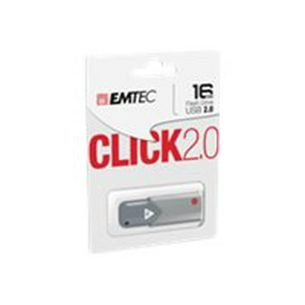 EMTEC B100 USB 2.0 Click Flash Drive - Walmart.com - Walmart.com