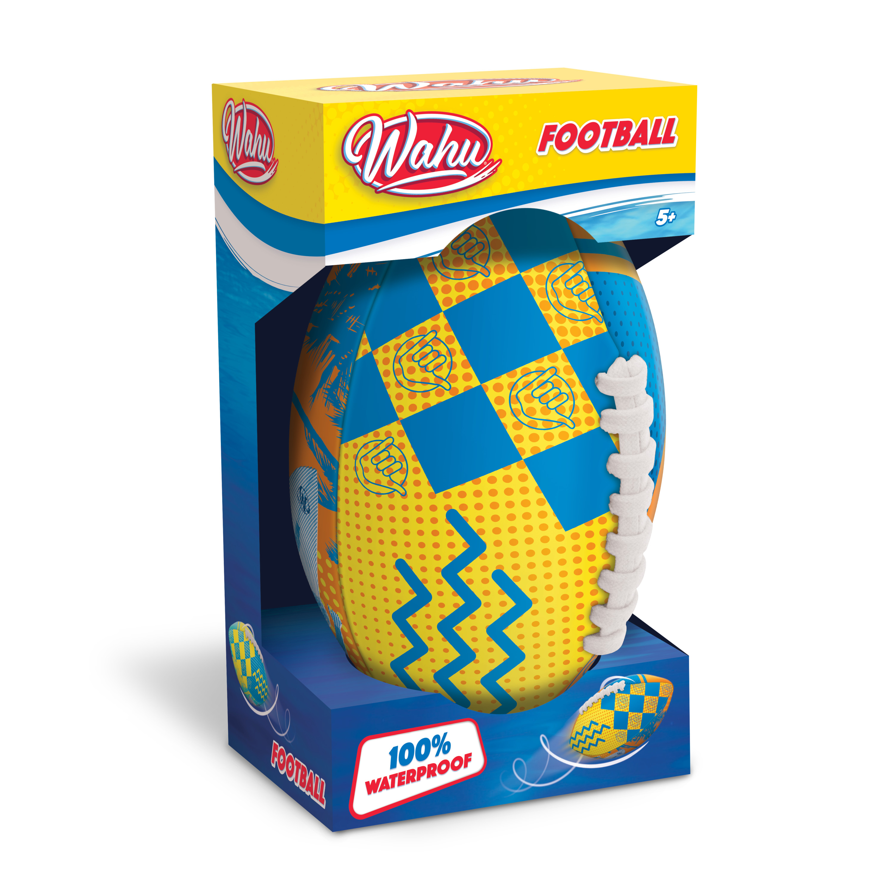 Wahu Wahu Football Orange - 100% Waterproof With Real Laces For Play In ...