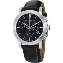 Burberry Men's Black Dial Chronograph Stainless Steel 42mm GMT Watch ...