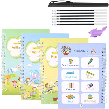 Magic Copy Practice Book Copybook Letters Set 4 Pack with Pens Refills ...