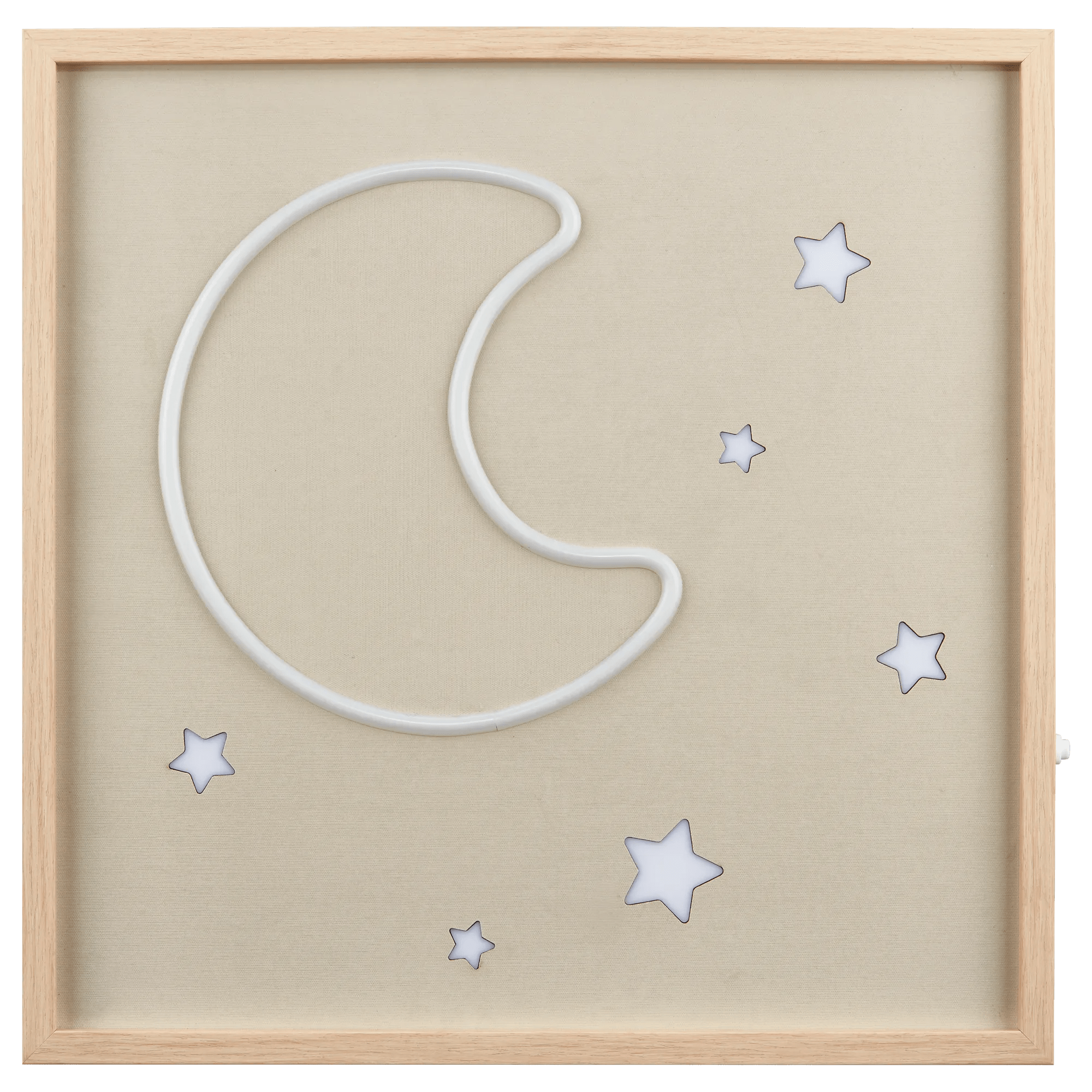 Click here for Bouclair Beige Moon & Stars Neon Wall Art 16 X 16... prices