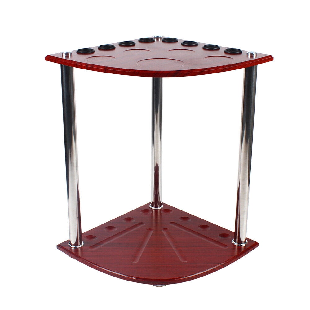 8-Hole Corner-Style Floor Stand Billiard Pool Cue Racks for School/Home ...