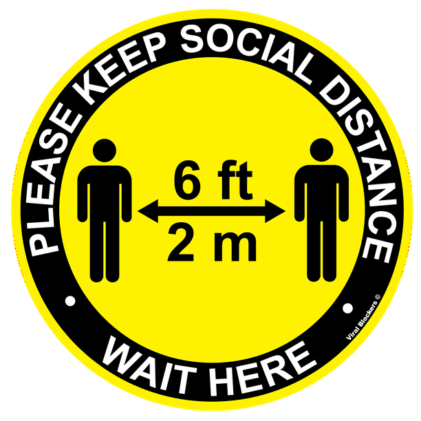 10 pk Social Distancing Floor Decals for carpet and tile Stand Here ...