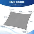 10'x13' Sun Shade Sail, UV Protection Outdoor Shade, Curved Tear ...