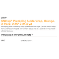Mueller MWrap Pretaping Underwrap, Orange, 2 Pack, 2.75" x 21.4 yd each ...