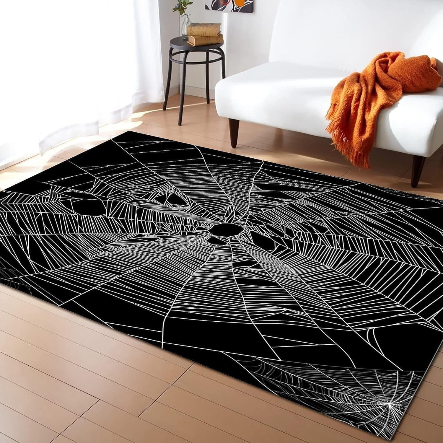 Click here for Rughome Spider Web Area Rug  Halloween Horror Home... prices