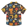 Dailycode Small Short Sleeve Button Down Shirts Cute Cat Cloud Casual ...