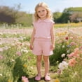 Bobifish Little Girls Sports Polo Outfit Set Sleeveless Crop Top And ...