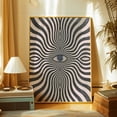 Affixzi Psychedelic Third Eye Poster, 70s Optical Illusion Art Print ...