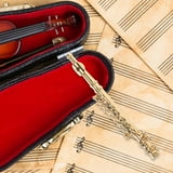 1 Set Metal Mini Flute with Model Realistic Flute Photo Prop with Box ...