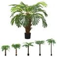 vidaXL Artificial Tree Cycas Lifelike Tropical Palm Tree with Pot 35.4 ...