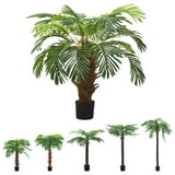 vidaXL Artificial Tree Cycas Lifelike Tropical Palm Tree with Pot 35.4 ...