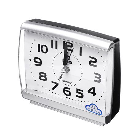4.4"X1.7"X3.9" Silent Analog Alarm Clock Non Ticking, Gentle Wake, Beep ...