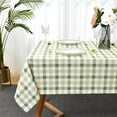 Classic Gingham Tablecloth Fabric - Oblong 58x120 Water Resistant ...