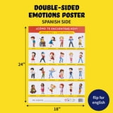 Emotions and Feelings Chart For Kids, English/Spanish Wall Chart 18x24 ...