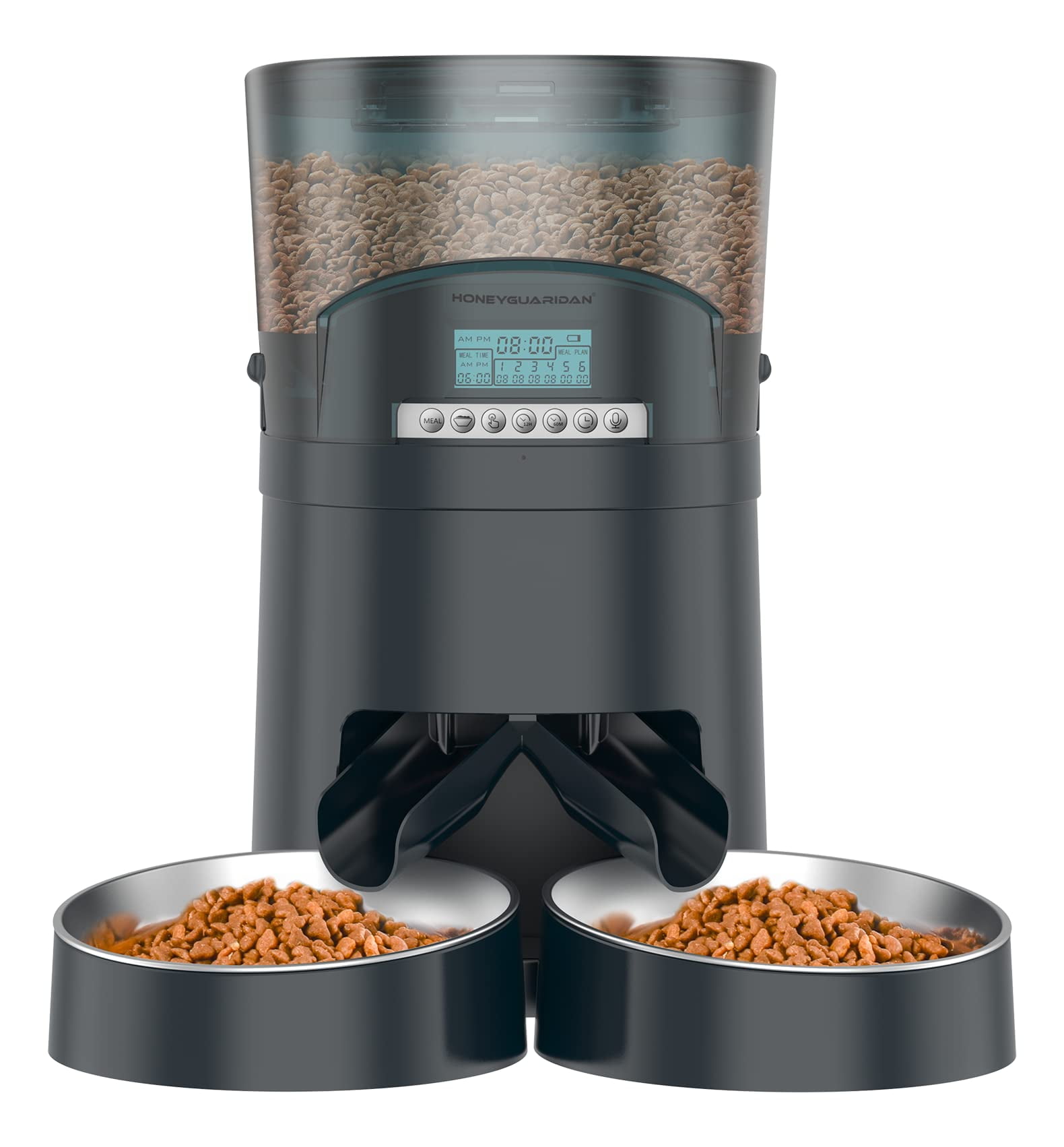 Automatic Cat Feeder, 4.5L Pet Feeder for 2 Cats Dogs Food Dispenser ...