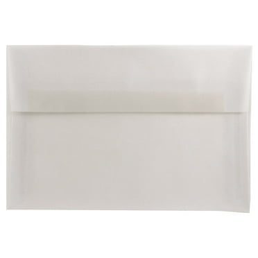 JAM Paper A6 Translucent Envelopes, 4 3/4 x 6 1/2, Clear, 50 per Pack ...