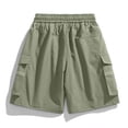Ceisia Men Multi Flap Pocket Drawstring Waist Loose Fit Cotton Cargo ...