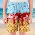CAIVO Shorts Ice Cream Printed Boys Summer Cozy Everyday For Kids ...
