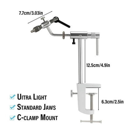 ziyahi Fly Tying Vise C-Clamp 360 Rotary Vice Tier For Tying Flies ...