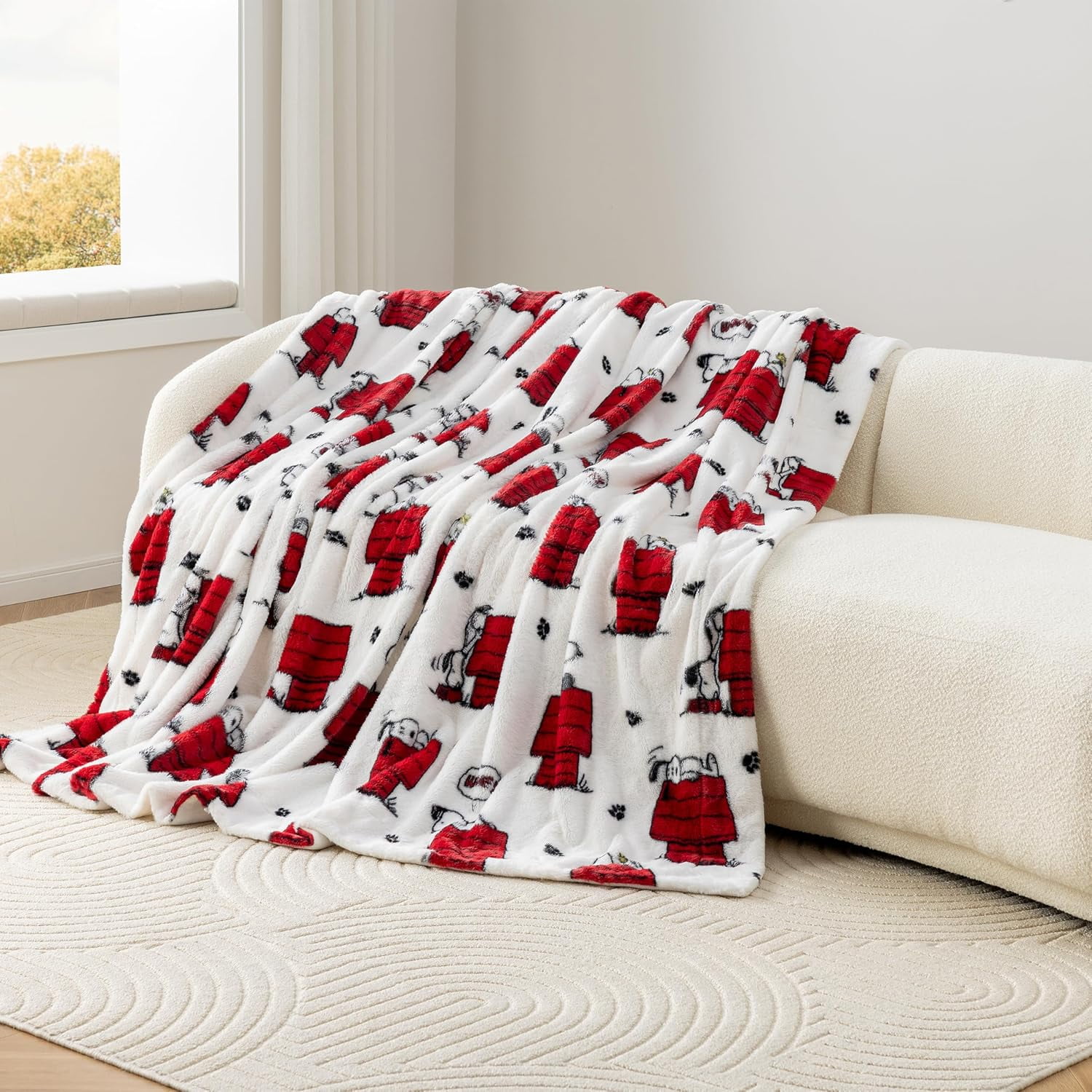 Click here for Kljhyu Ultra Plush Thick Faux Rabbit Fur Snoopy Th... prices