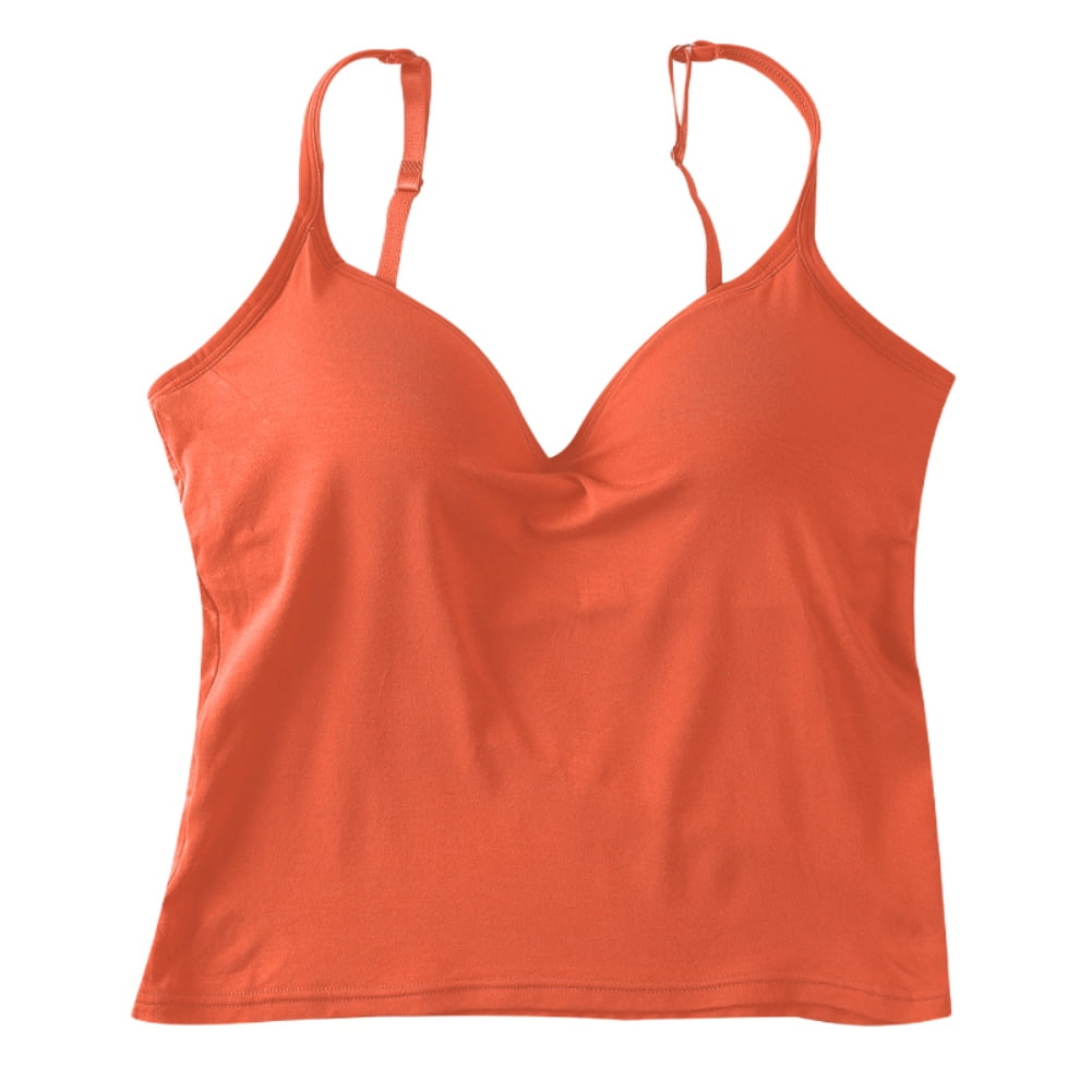 Valcatch Women's Camisole with Shelf Bra Spaghetti Straps Cami Tanks ...