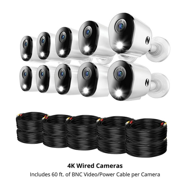 Dvr Top 10 Wired Security Cameras 🍴 Night Owl 4K Cameras with 2TB DVR ...