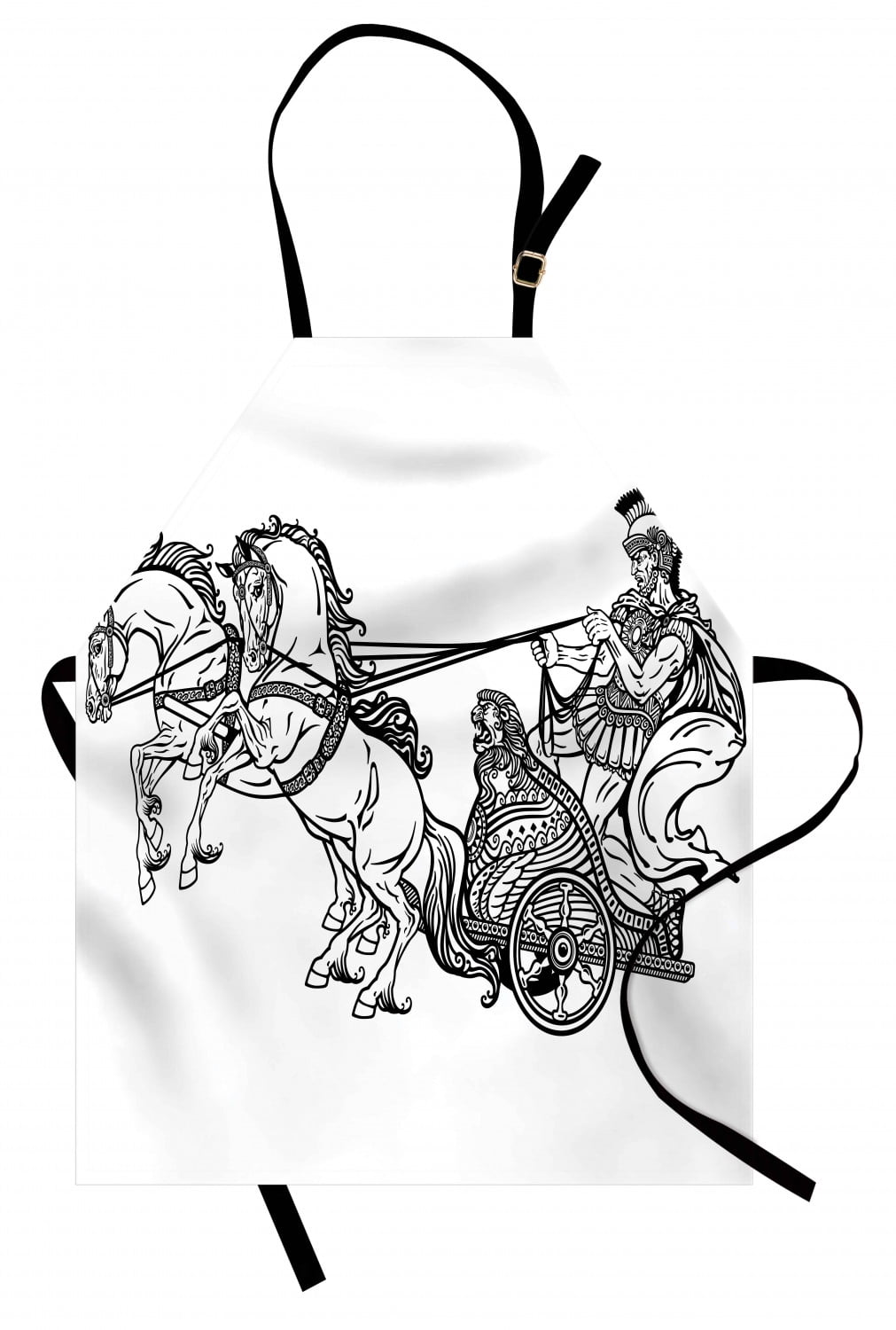 Toga Party Apron Roman Warrior in a Chariot Pulled by Two Horses ...