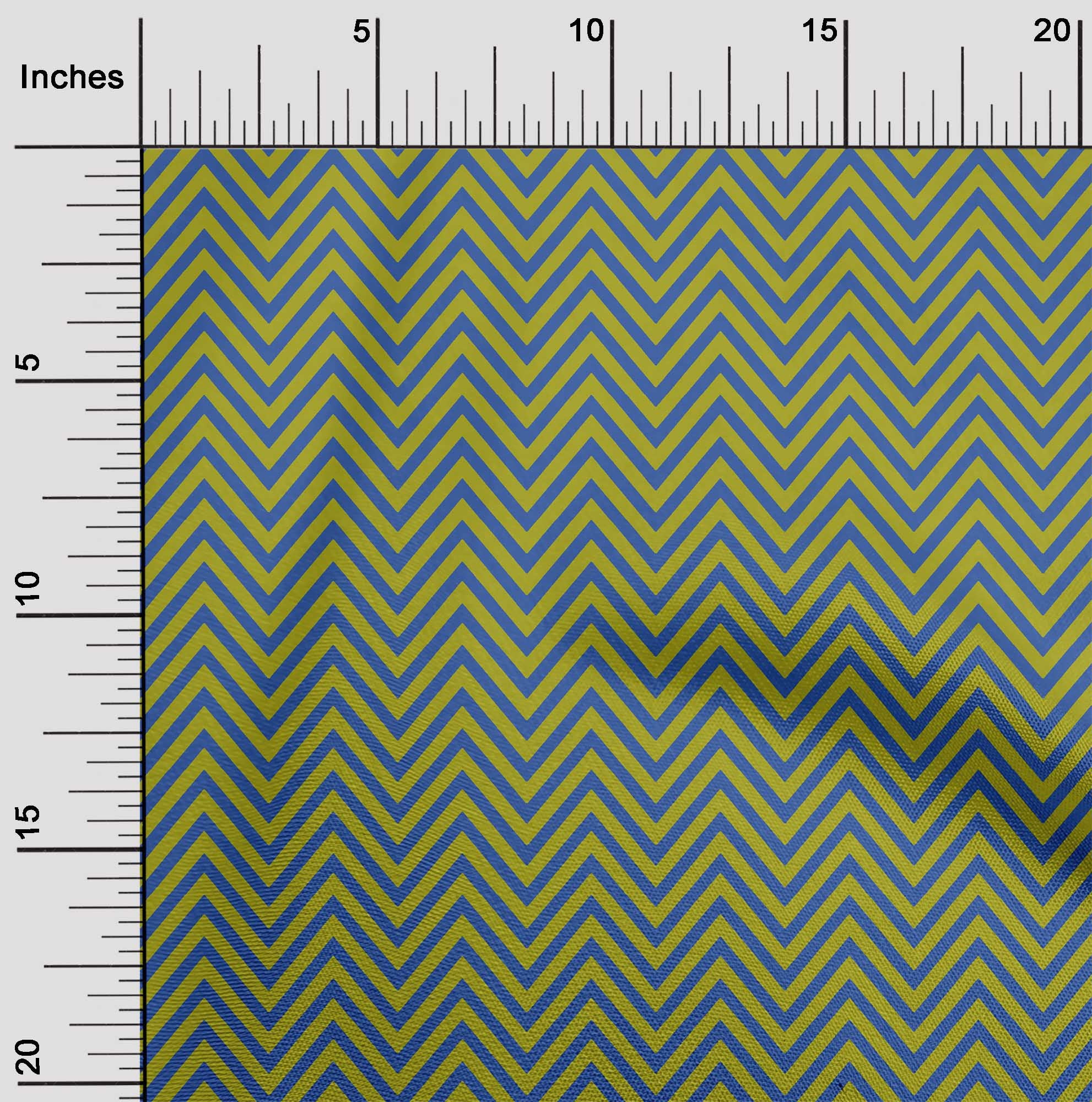 oneOone Organic Cotton Voile Fabric Chevron Geometric Print Fabric By ...