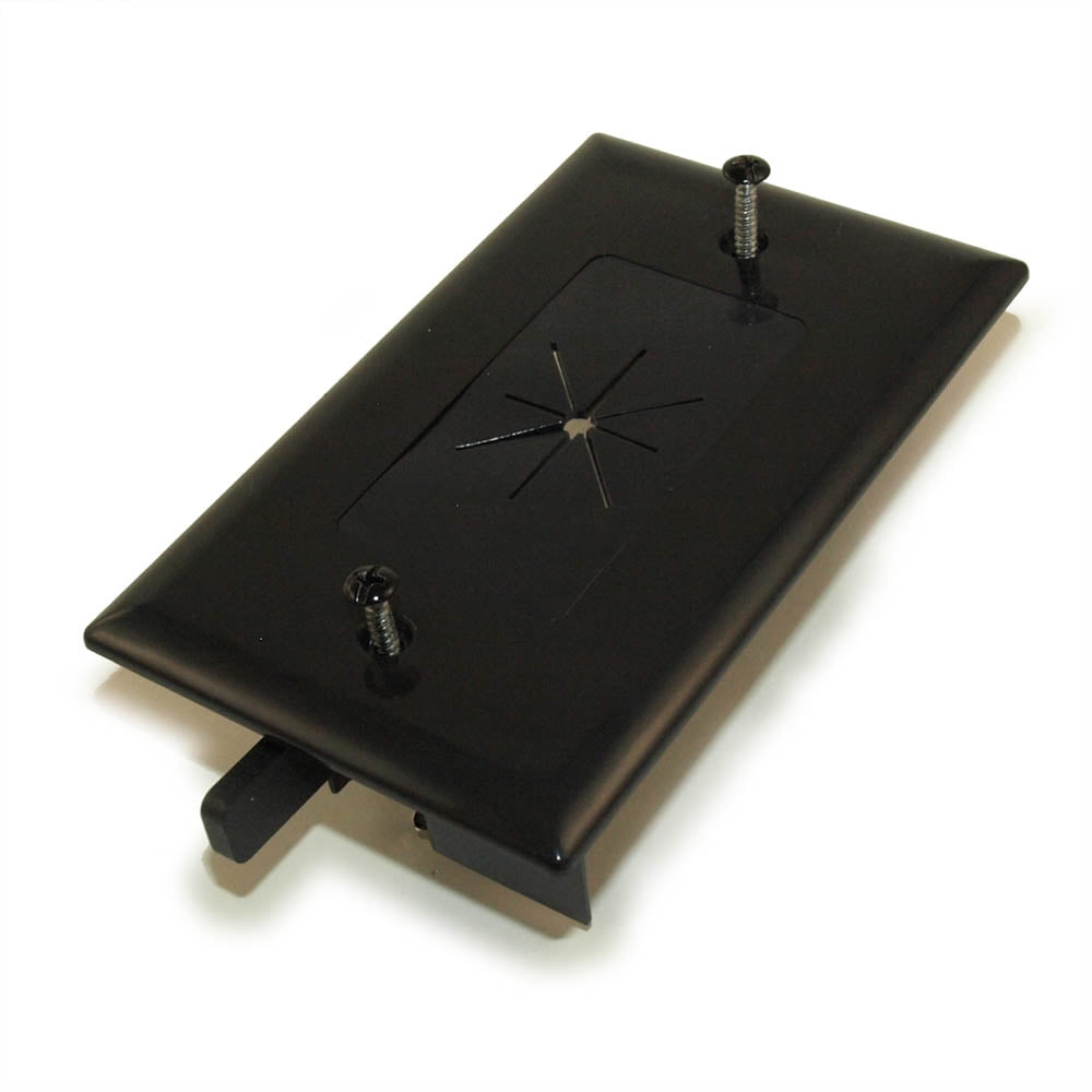 Wall plate: Single-Gang Pass-Thru with Flex Opening, Black - Walmart.com