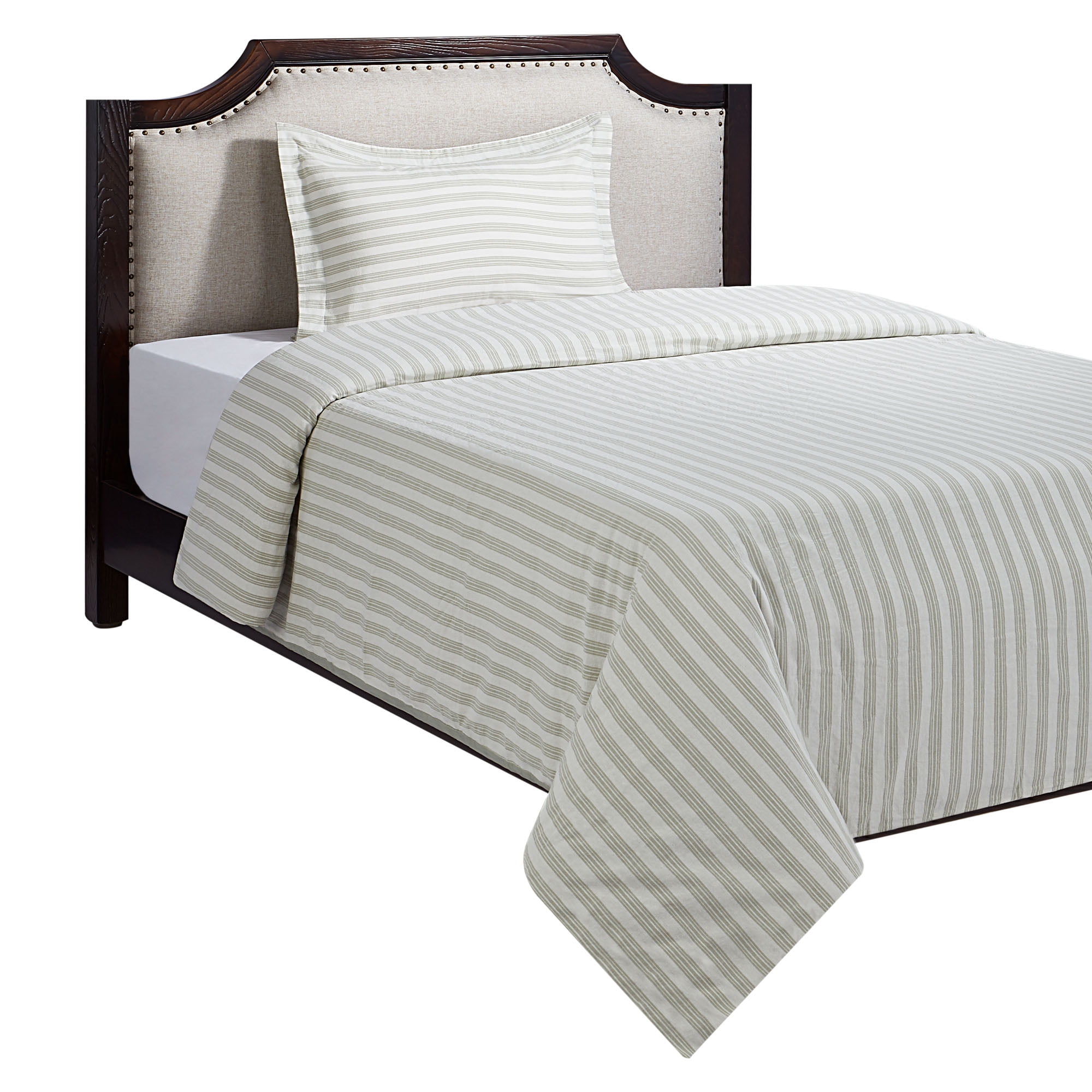 Click here for Home Trends Hometrends 2-Piece Green Stripe Duvet... prices