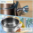 2Pcs Stainless Steel Bird Feeding Bowls, Small Bird Feeding Cup ...