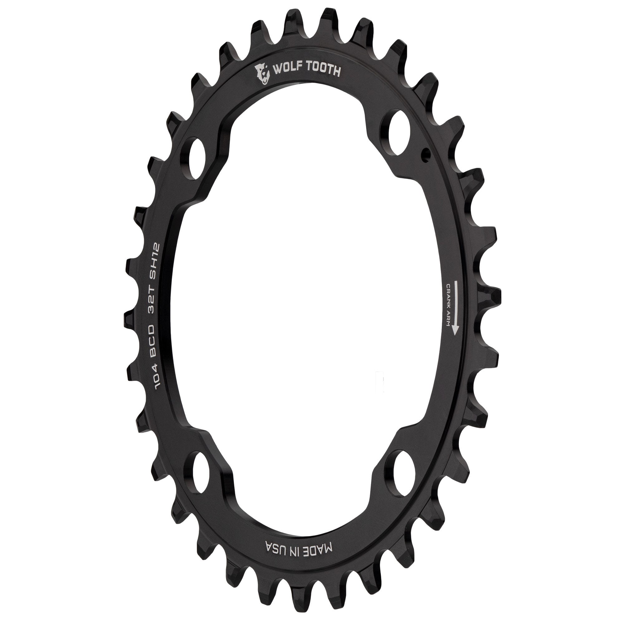 Buy Wolf Tooth 104 BCD Hyperglide+ Chainring - Tooth Count: 34 ...